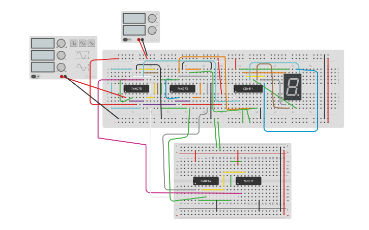 Circuit Design Mod 5 Counter Tinkercad