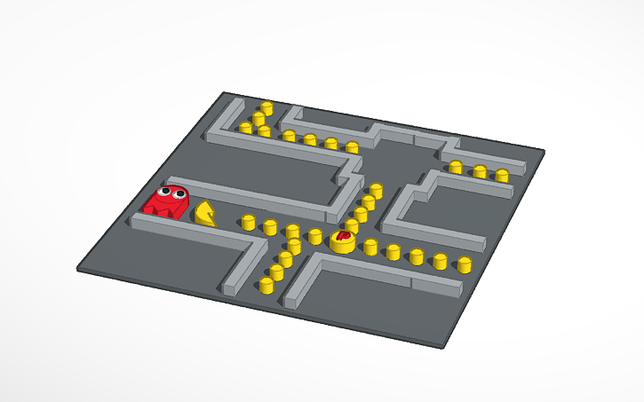 3D design Pacman - Tinkercad