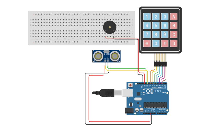 Circuit design arduino keypad alarm - Tinkercad Circuit design arduino keypad alarm - Tinkercad