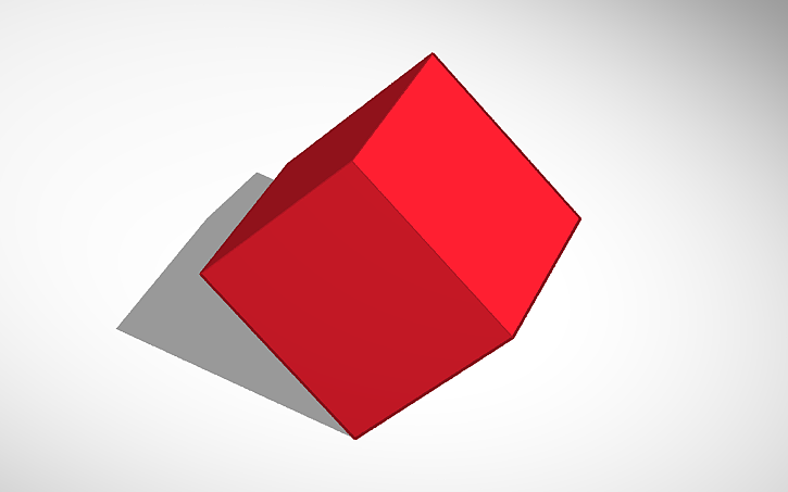 3D design Cube-45 degree - Tinkercad