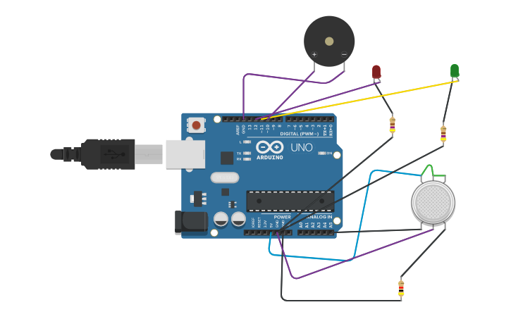 Circuit design sensor asap akomdat - Tinkercad