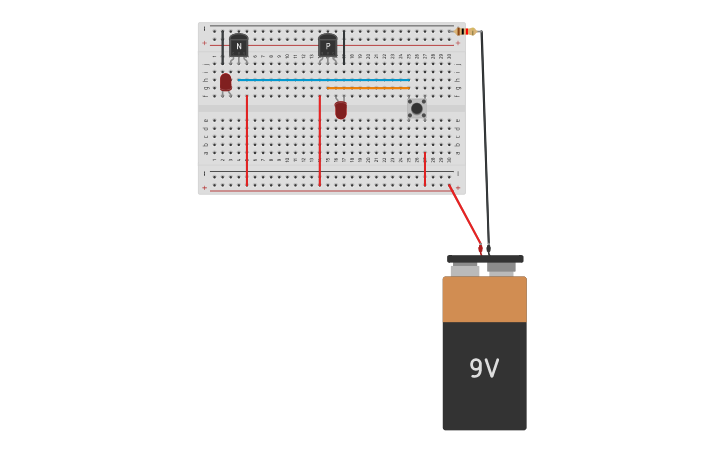 Circuit design NPN vs PNP - Tinkercad Circuit design NPN vs PNP - Tinkercad