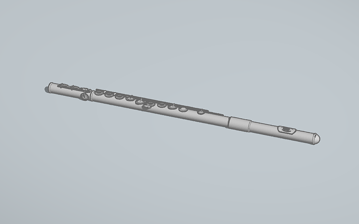 3D design Working Flute - Tinkercad