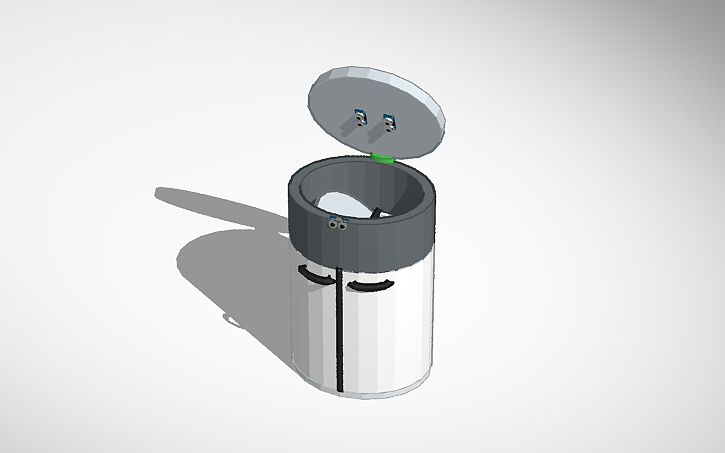 3D design Copy of smart trash bin - Tinkercad