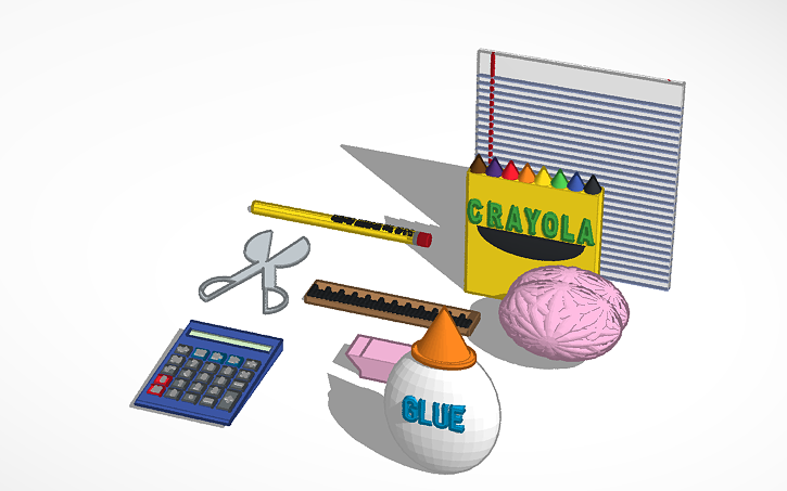 3D design School Supplies - Tinkercad