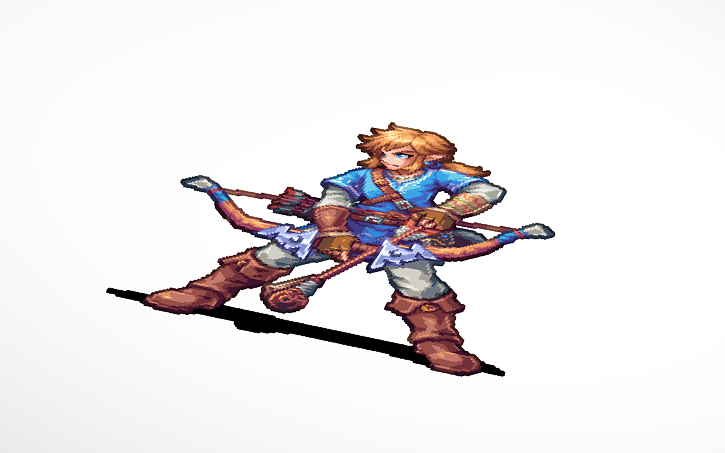 3D design Link - Zelda Breath of the Wild - Pixel Art | Tinkercad