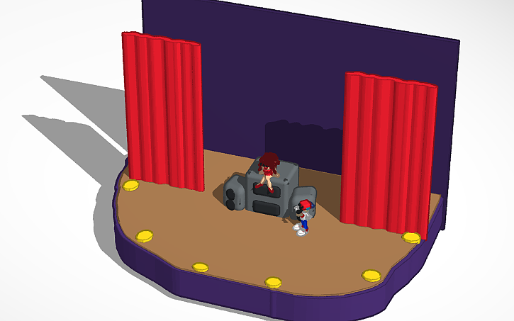3D design fnf stage - Tinkercad