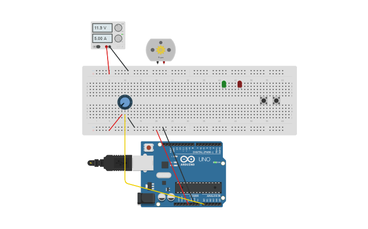 Circuit design Joystick Controlled Arm Starter Circuit - Tinkercad