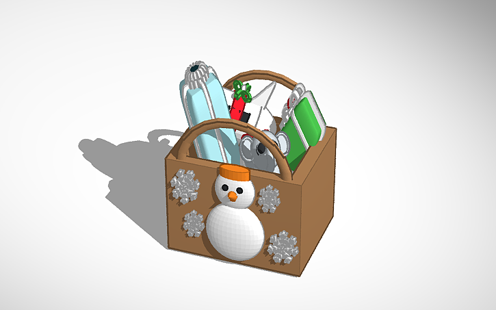 3D design Present Bag with Gifts - Tinkercad