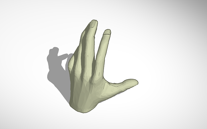 3D design hand - Tinkercad