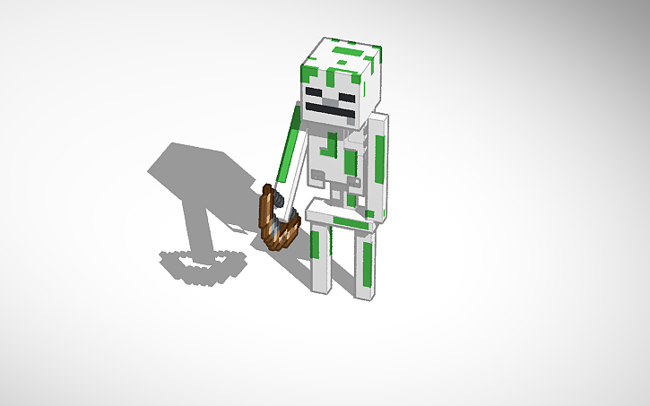 3D design Minecraft dungeons mossy skeleton | Tinkercad