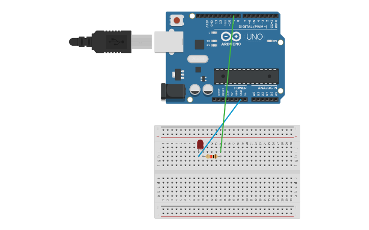 Circuit Design 2 Маячок с нарастающей яркостью Tinkercad