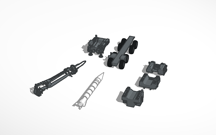 3D design Scud missile launcher - Tinkercad