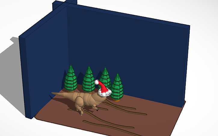 3D design the Christmas rex - Tinkercad