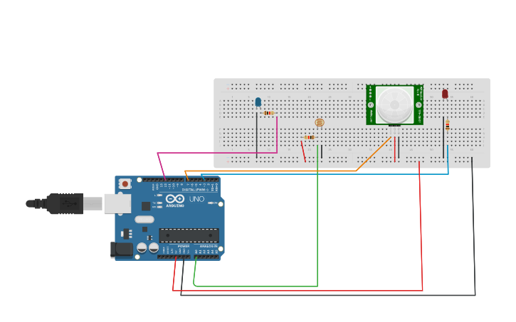 Circuit design Projeto de sistemas em Arduino UNO R3 | Tinkercad