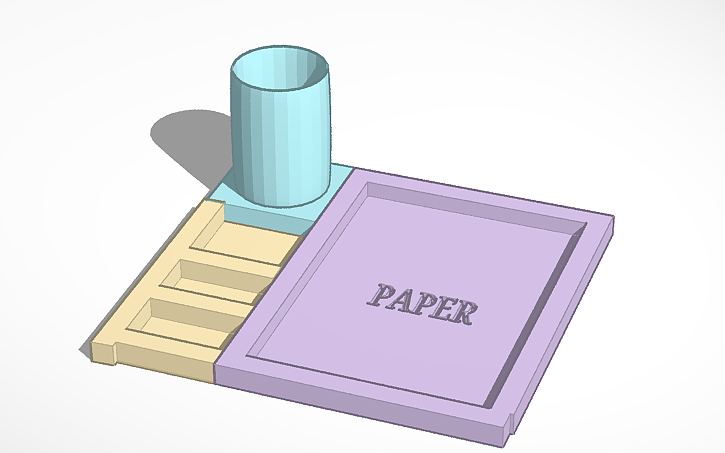 3D design Desktop Organizer - Tinkercad