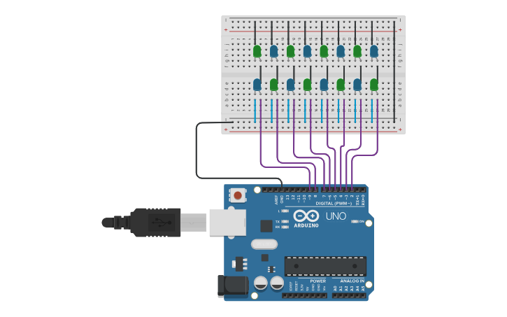 Circuit design Circuito en paralelo con Arduino - Tinkercad