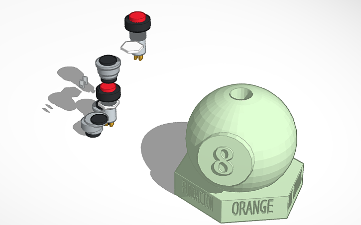 3D design Bola de billar N8 - Tinkercad