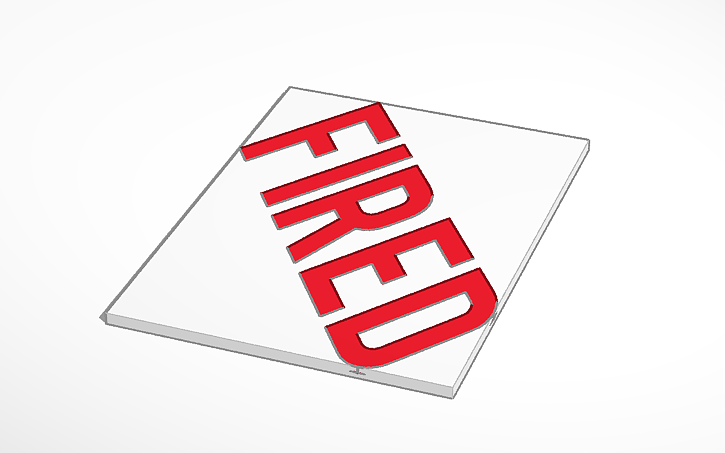 3D design FIRED paper - Tinkercad