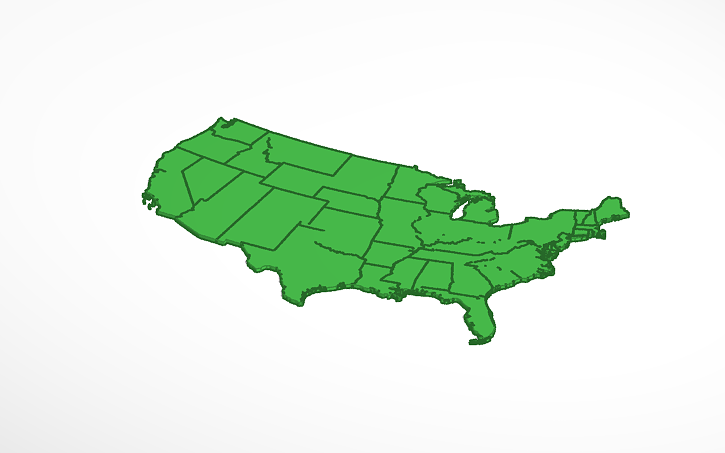 3D design United States Map - Tinkercad