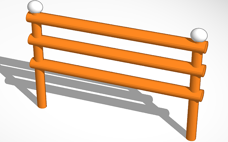 3D design fence - Tinkercad
