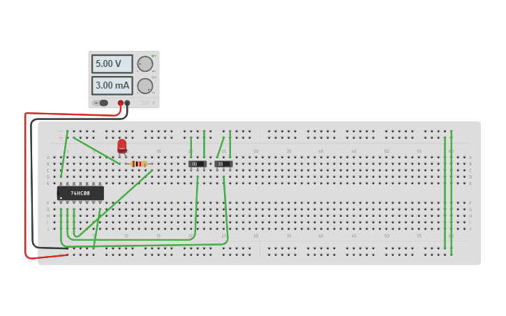 Circuit Design Nand Gate Tinkercad