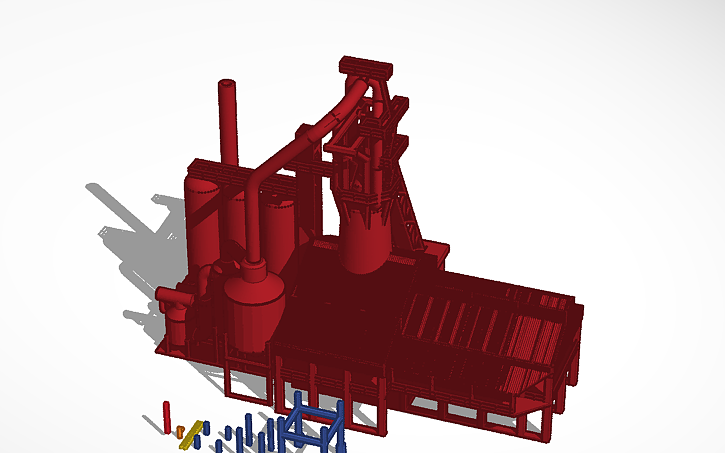 3D design z scale walthers blast furnace - Tinkercad