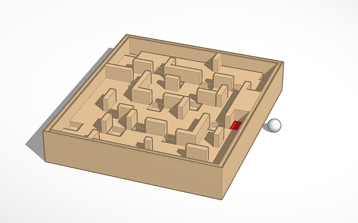3D design Copy of ball maze - Tinkercad