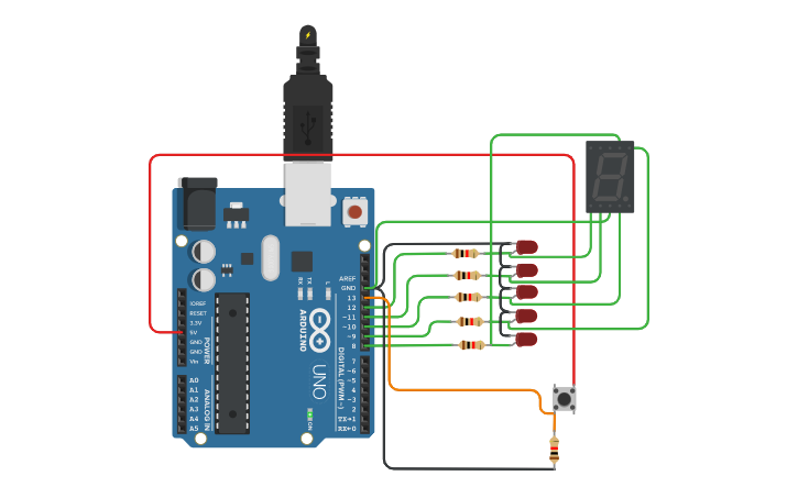 Circuit design AULA PORT e DDR - Tinkercad