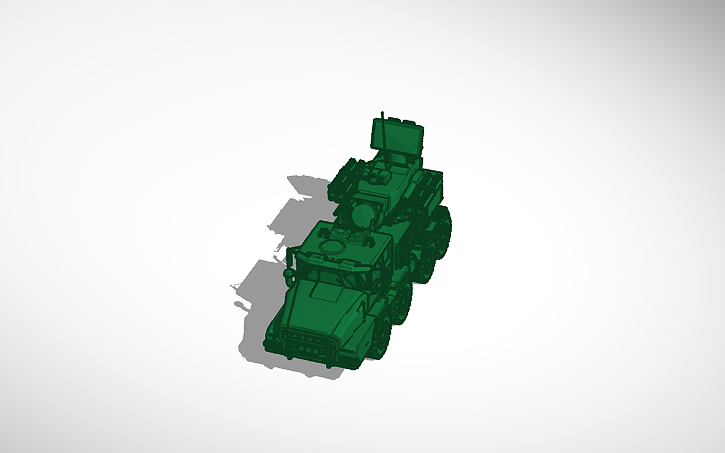 3D design MZKT-74135 "Volat" equipped with Pantsir-S1 🇷🇺 - Tinkercad