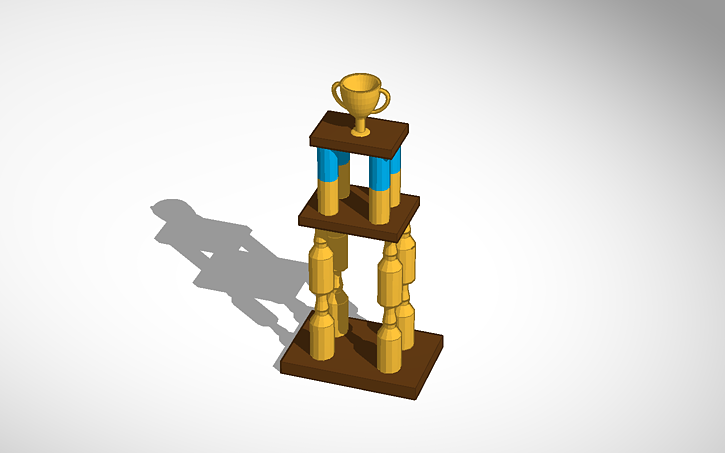 3D design Beer Olympics Trophy - Tinkercad