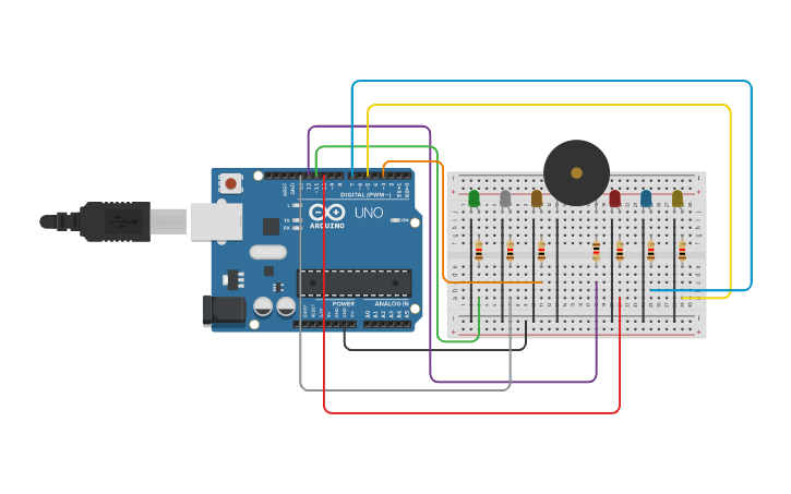 Circuit design ARDUINO PROJECT CSC | Tinkercad