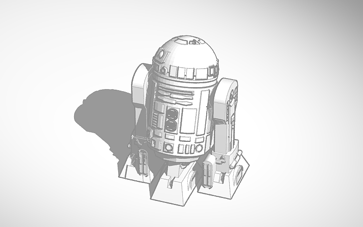 3D design R2-D2 - Tinkercad