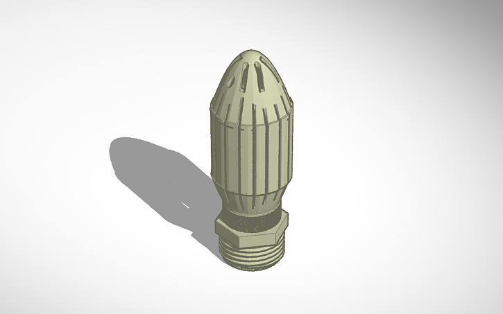 3D design hose end filter - Tinkercad