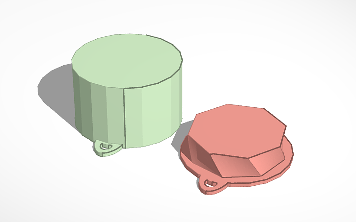 3D design locking container complete with lid - Tinkercad