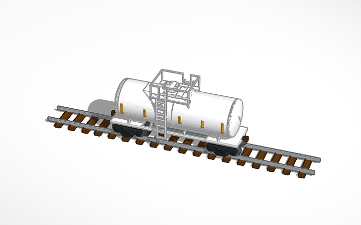3D design White Tanker Car (Credit to benjamintang2008) | Tinkercad