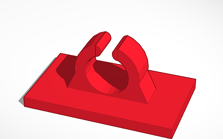 3D design cable holder - Tinkercad