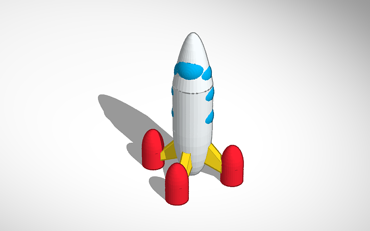 3D design super duper rocket - Tinkercad