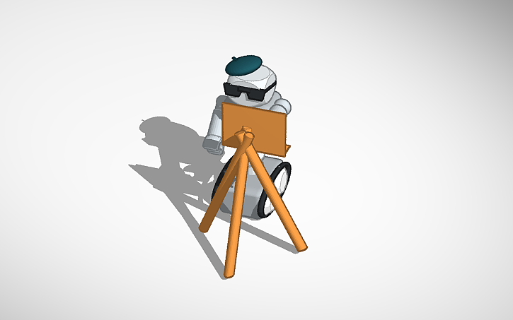 3D design Robô Pintor - Tinkercad