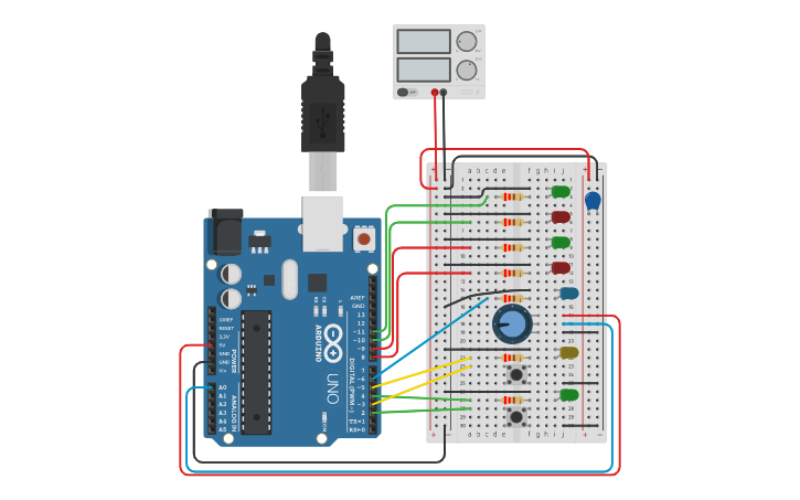 Circuit design Lab 1: Part H Stepper motor | Tinkercad
