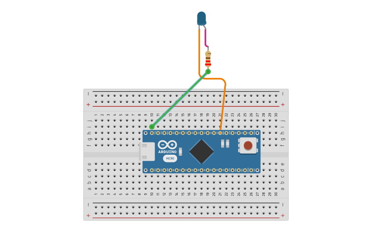 Circuit design BLINK EXTERNAL LED - Tinkercad Circuit design BLINK EXTERNAL LED - Tinkercad