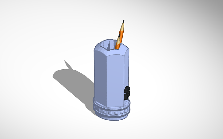 3D design pencil holder - Tinkercad