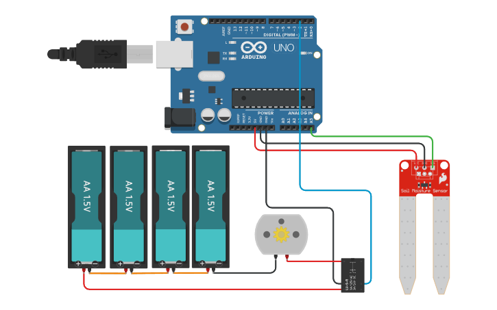 Circuit design irrigation-system-schematics - Tinkercad