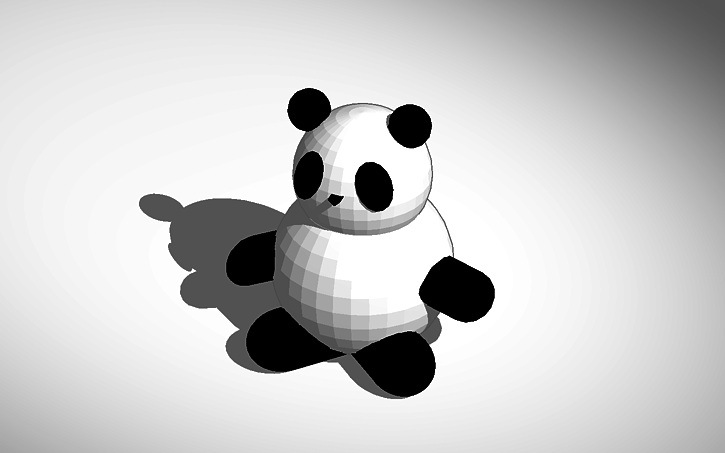 3D design Panda - Tinkercad