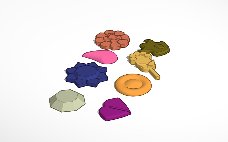 3d Design Pkmn Kanto Badges Tinkercad