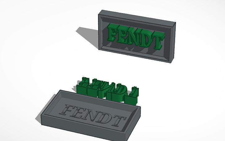 3D design Fendt Logo - Tinkercad