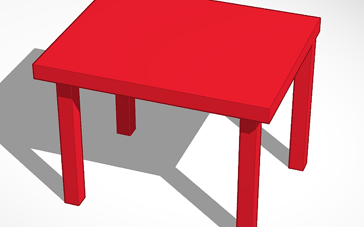 3D design table small - Tinkercad