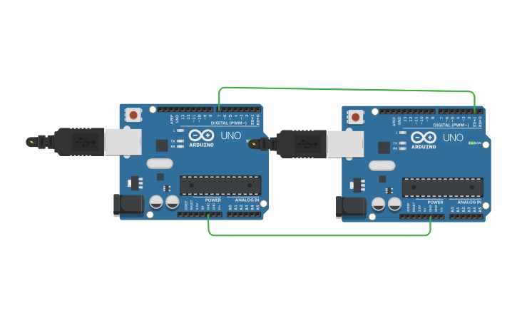 Circuit design Visualization of serial communication using Serial Plotter - Tinkercad