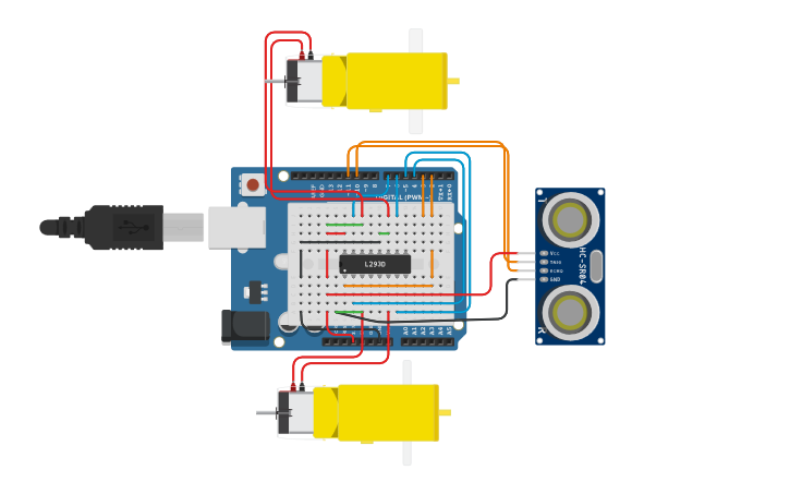 Circuit design Desafio: Circuito Mini MJR - Tinkercad
