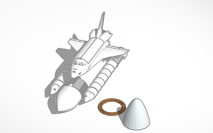 3D design space shuttle - Tinkercad